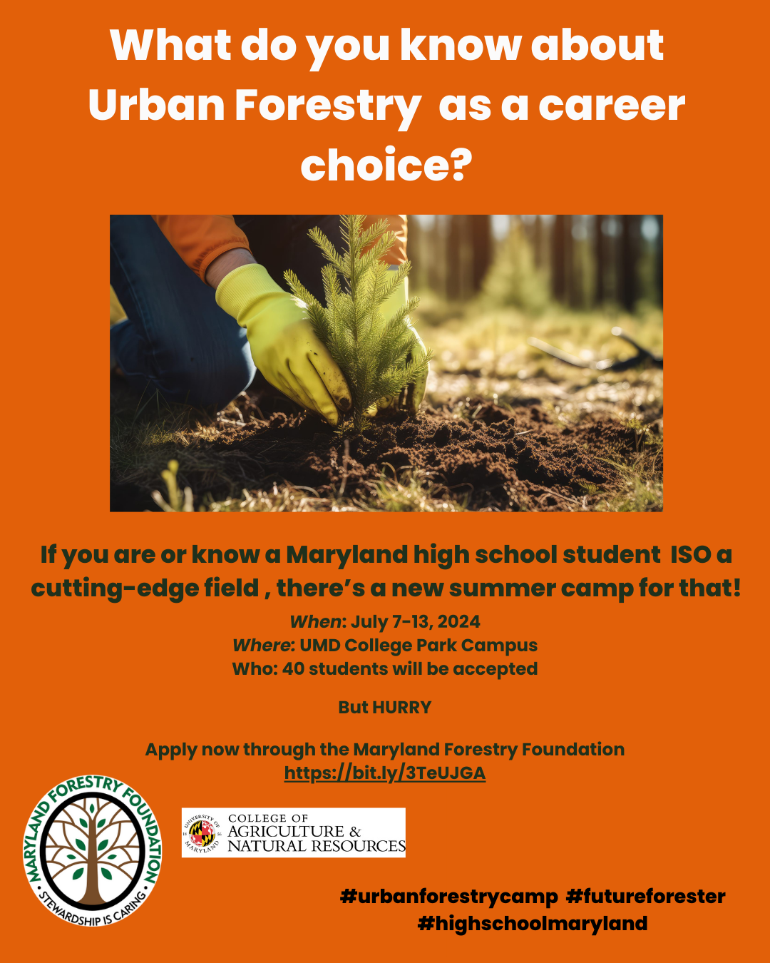 Urban Forestry Careers Camp - Maryland Forestry Foundation